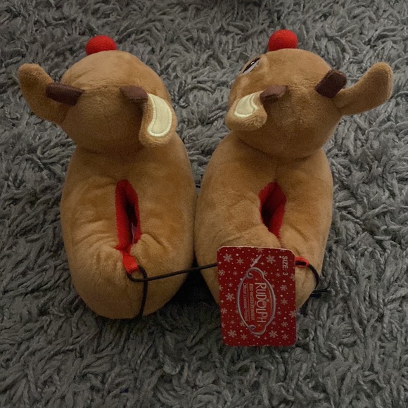 rudolf | Shoes | Rudolf The Red Nosed Reindeer Slippers Brand New With ...
